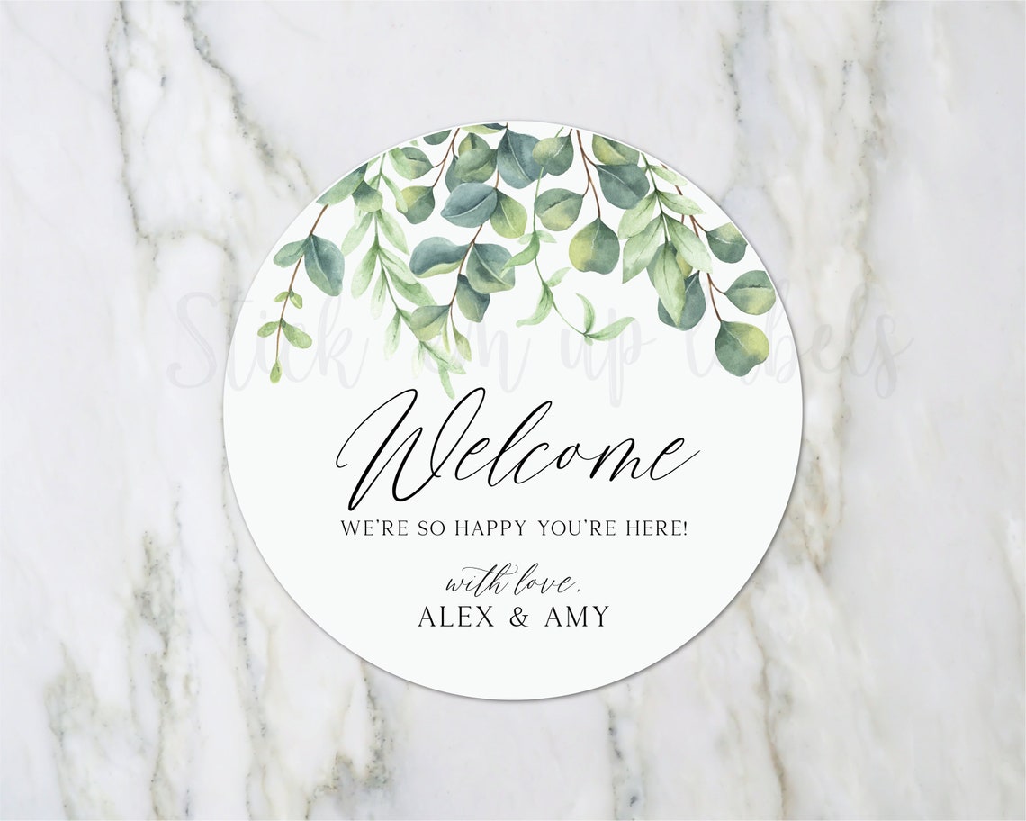 Wedding Welcome Stickers Welcome Bag Label Welcome Box - Etsy