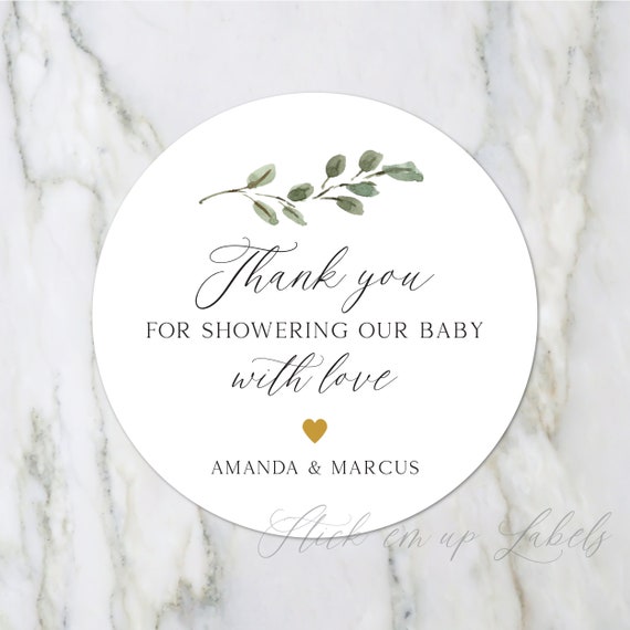 Thank You For Attending Baby Shower Labels