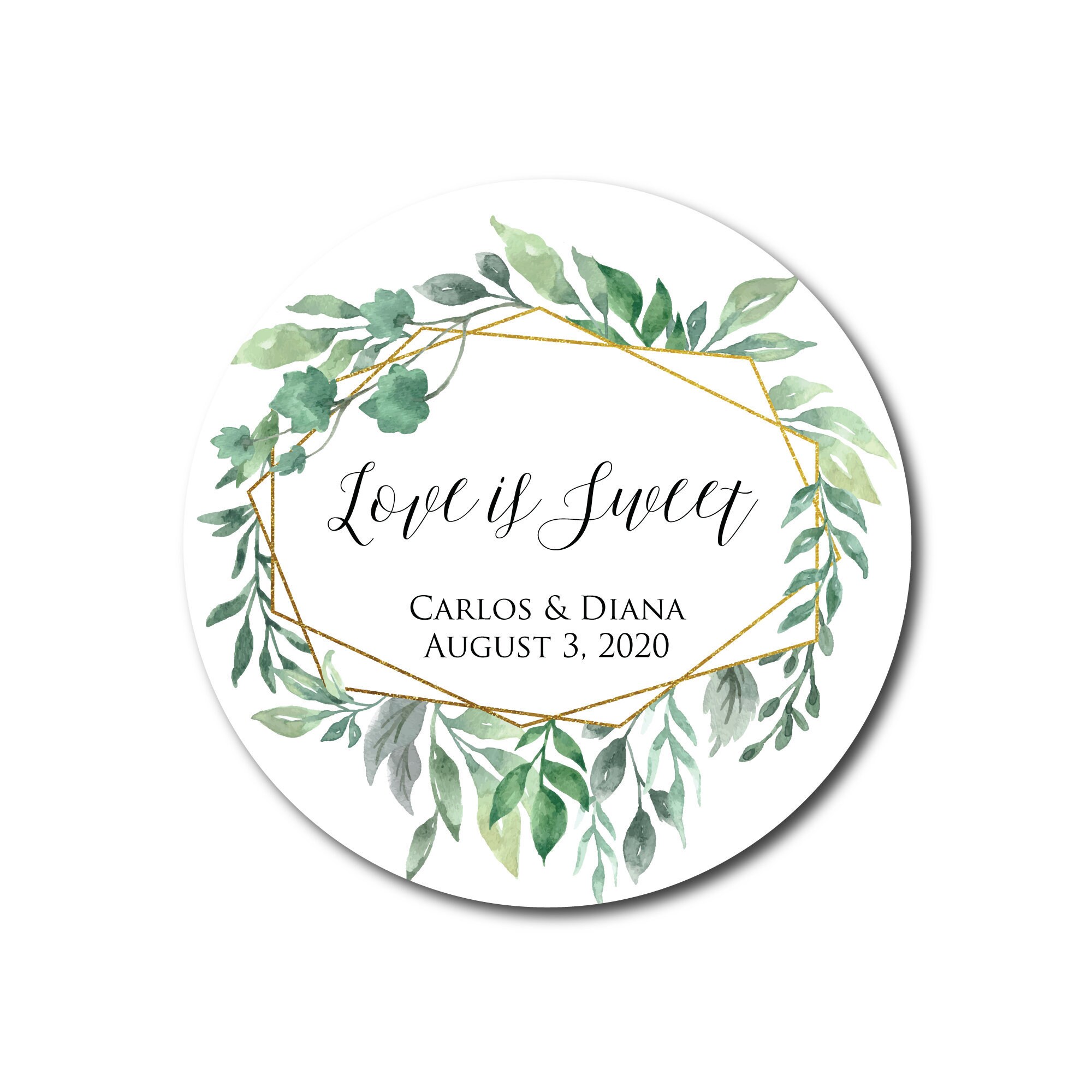 Paper & Party Supplies Greenery Oh Baby Label Leafy Shower Party Favor ...