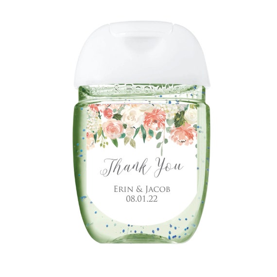 Hand Sanitizer Labels Wedding Favor Stickers Personalized Thank You ...
