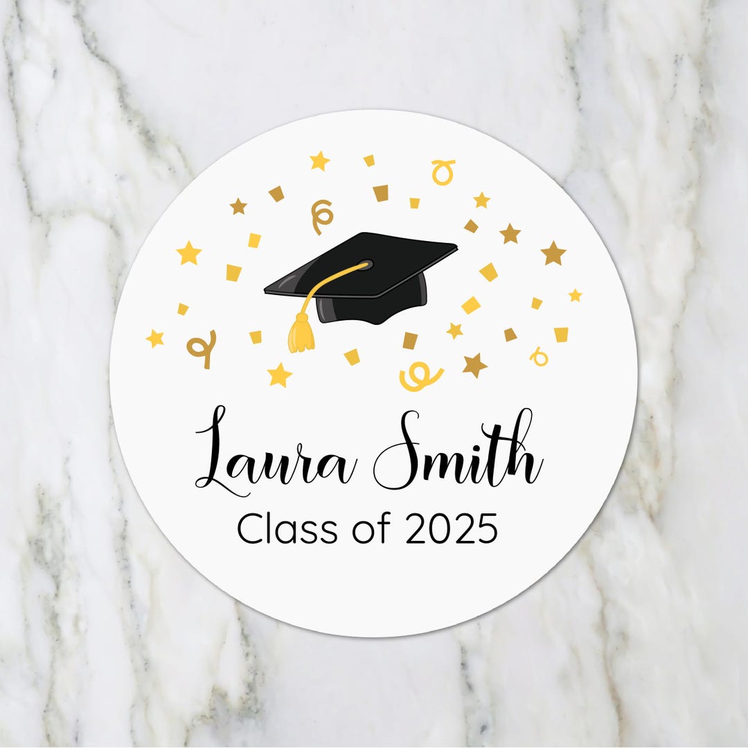 Graduation Stickers - Class of 2025 Party Favors, Graduation 2025 Favor ...