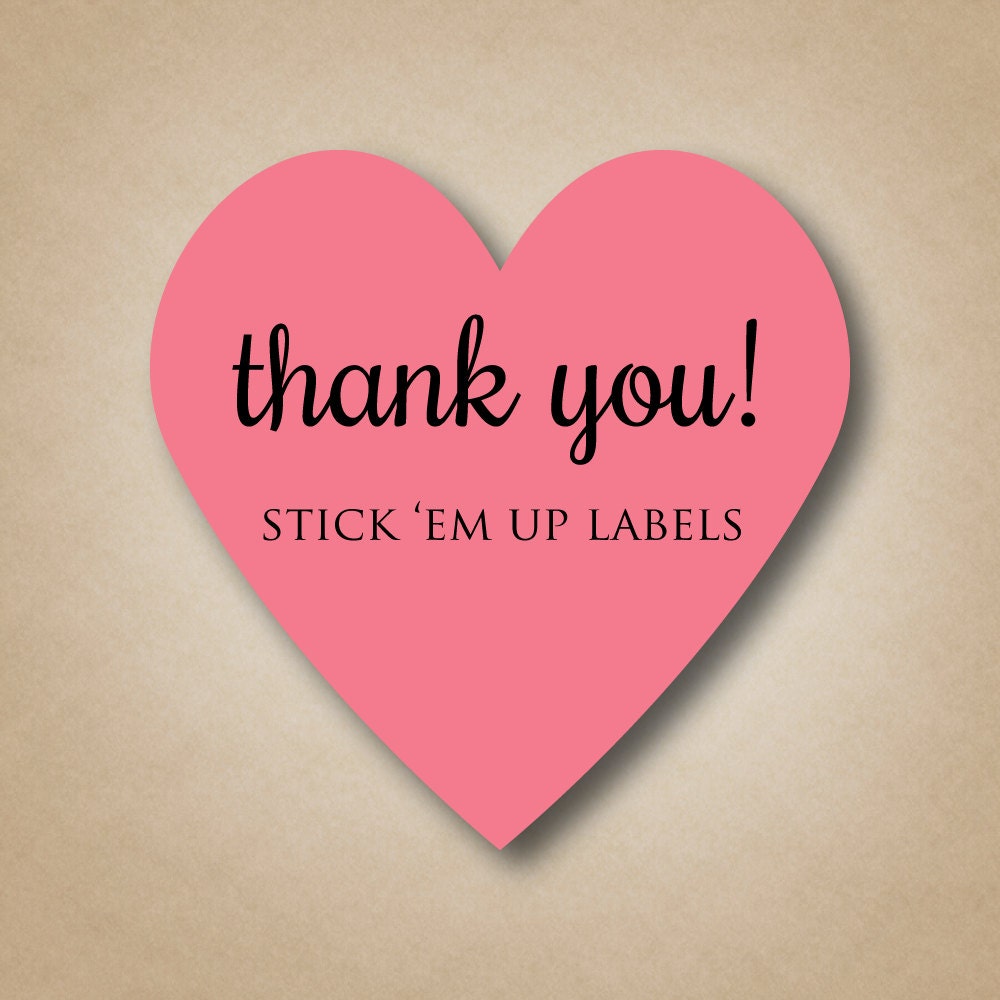 Heart Favor Stickers Personalized Heart Shaped Labels Custom - Etsy