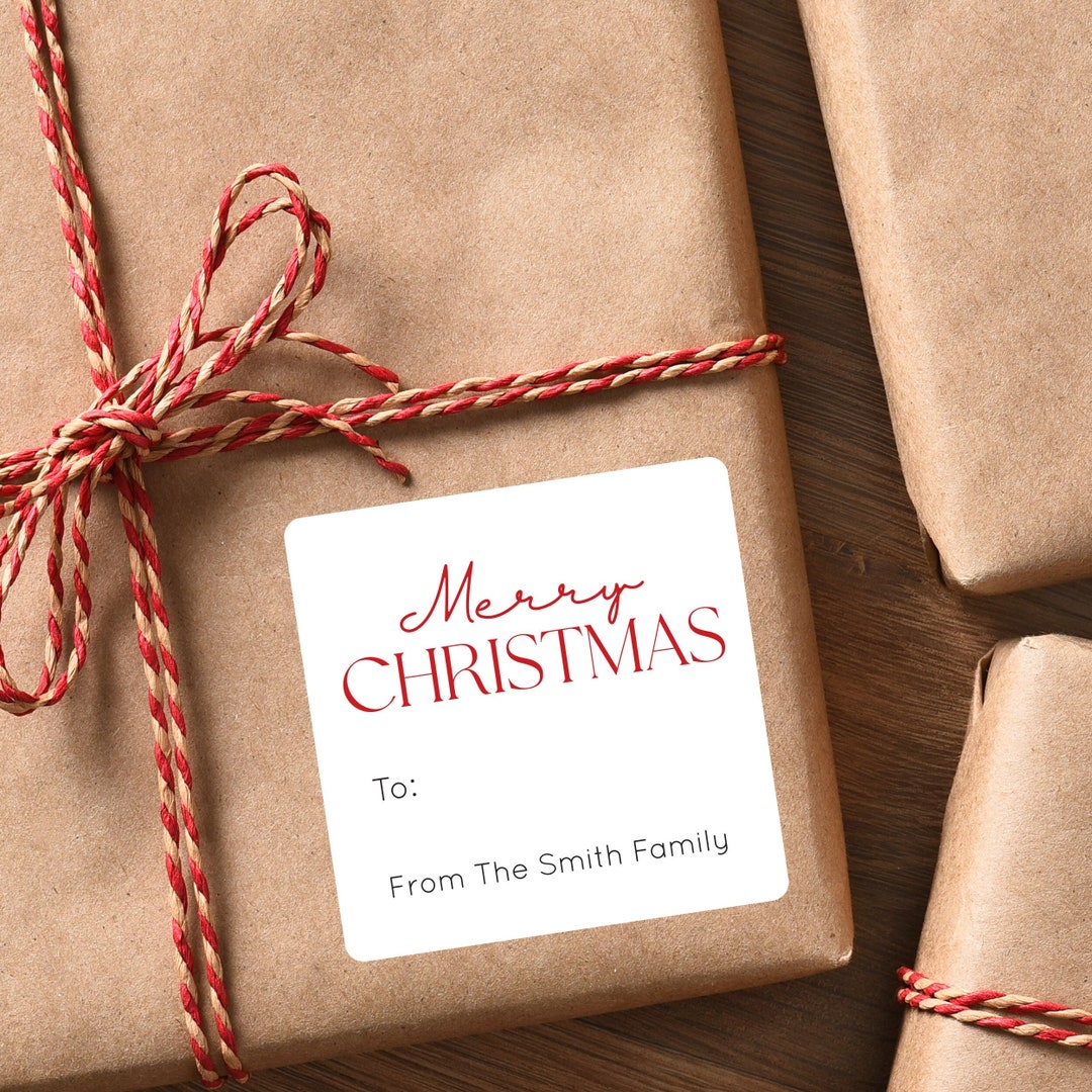 Christmas Stickers - Christmas Gift Labels, to From Christmas Labels ...