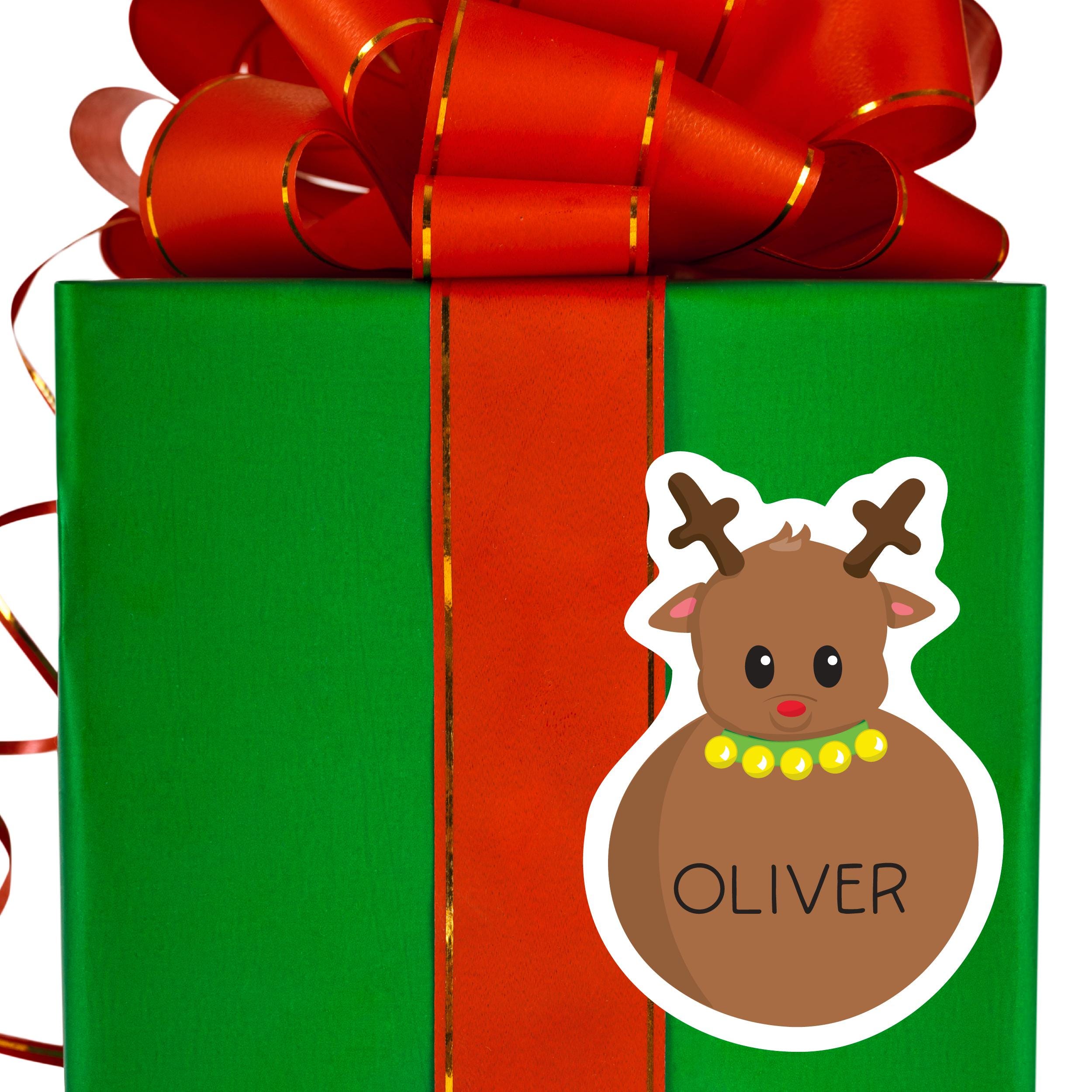Kids Christmas Gift Tag Labels - Personalized Christmas Present ...