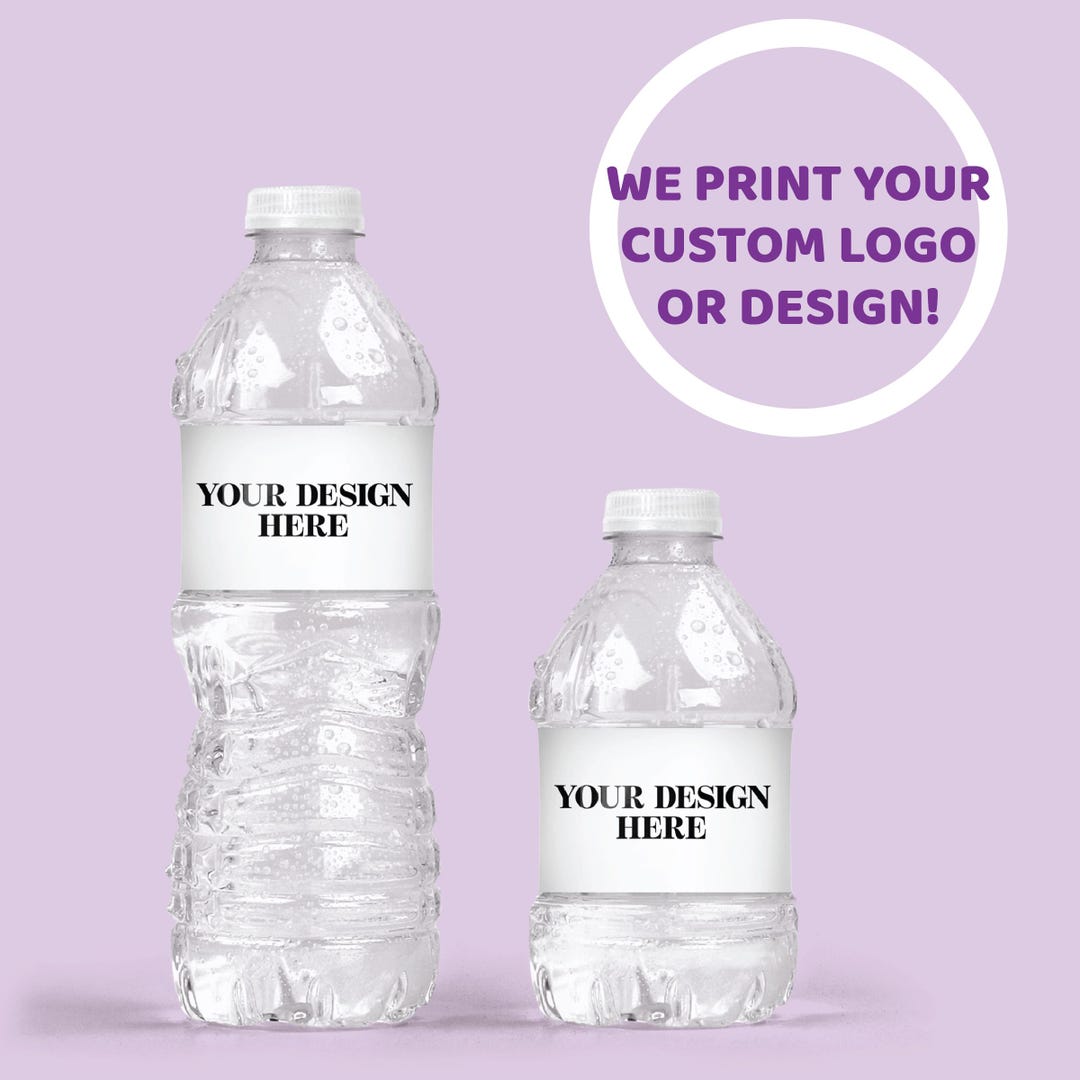 Water Bottle Labels - Custom Water Bottle Labels, Your Logo Printed on ...