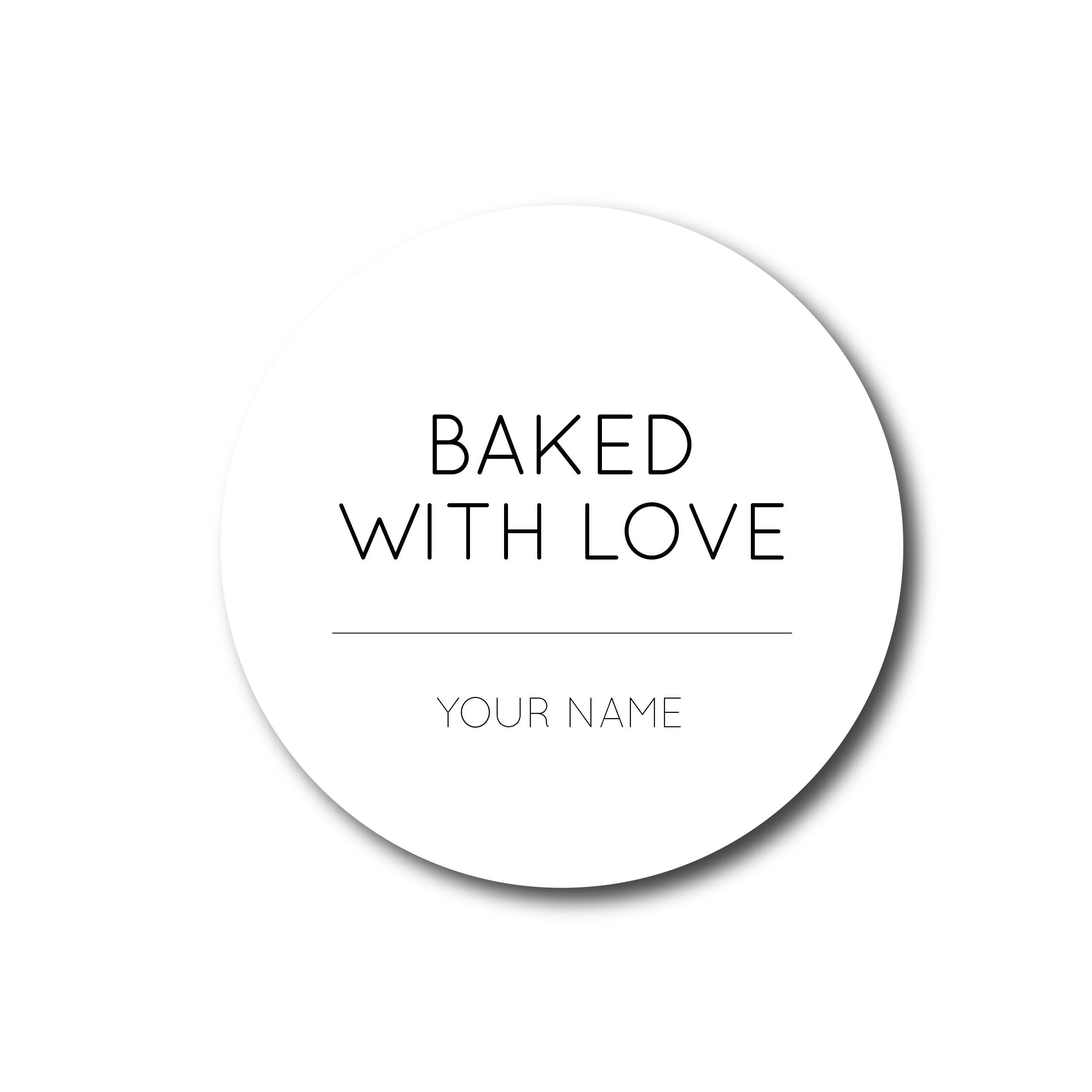 Baked With Love Stickers From the Kitchen of Stickers Baked - Etsy