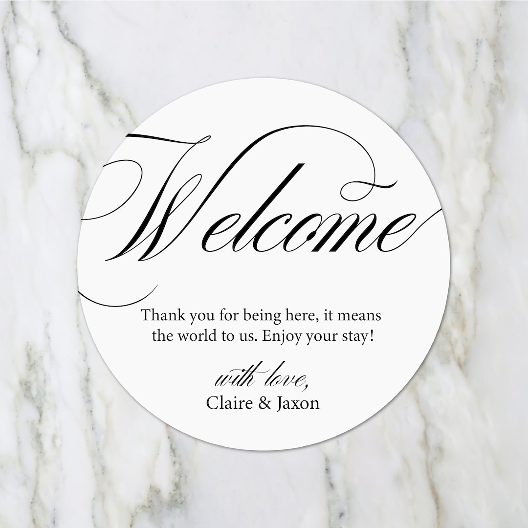 Wedding Welcome Stickers - Wedding Welcome Bag Labels Welcome Labels ...