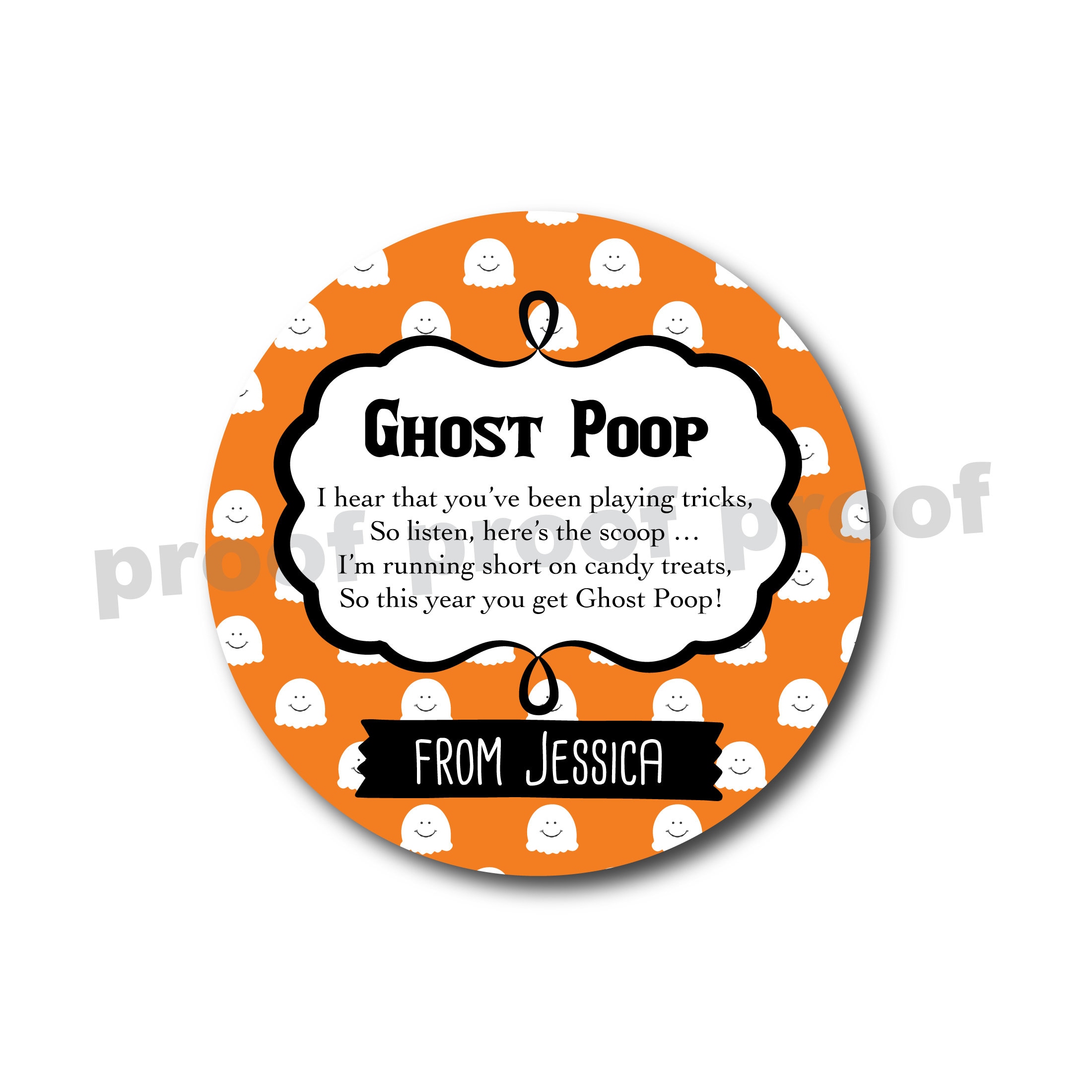 Halloween Stickers - Marshmallow Favors Halloween Favors Custom ...