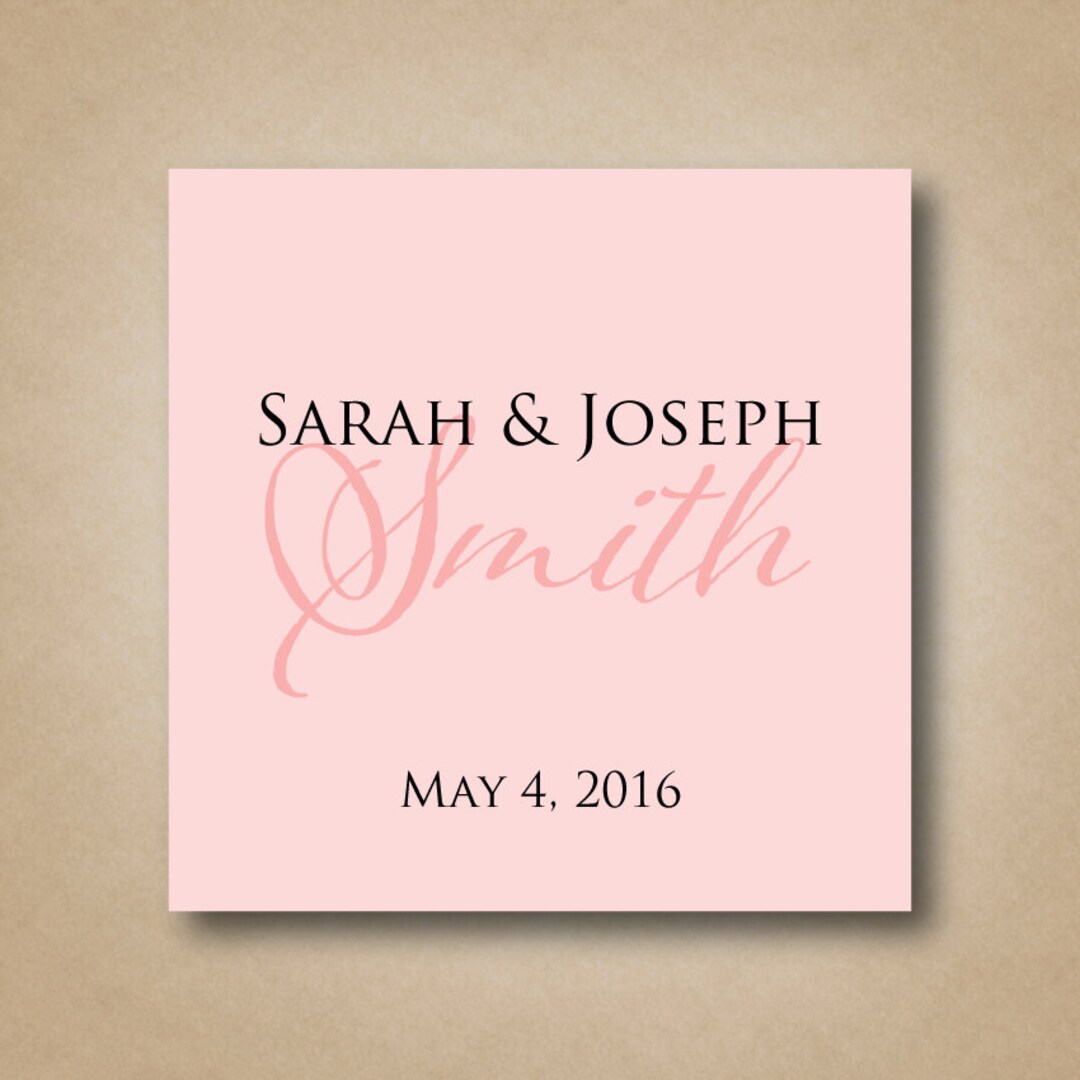 Square Wedding Favor Stickers Personalized Wedding Favor Labels Welcome ...