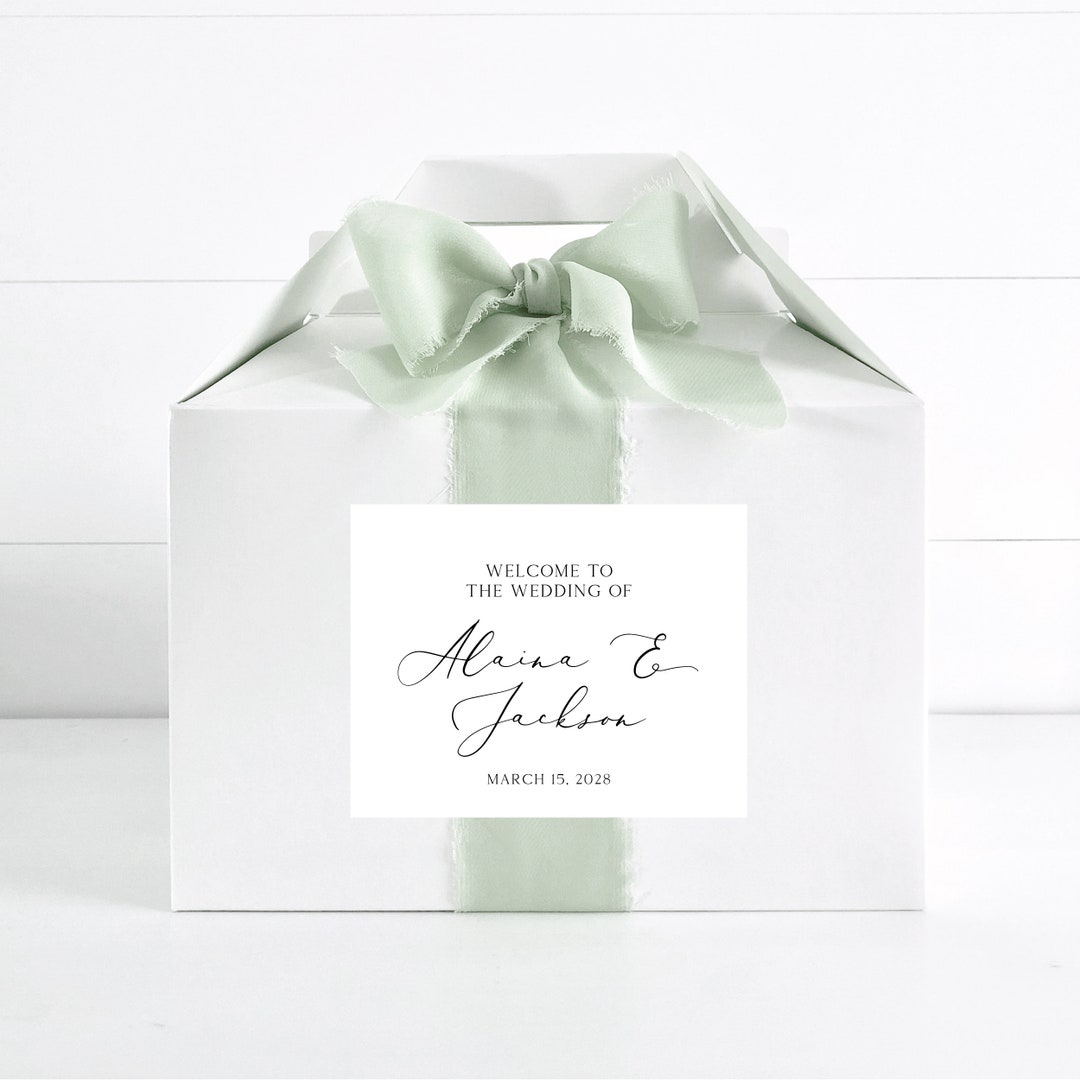 Wedding Welcome Labels Large Wedding Welcome Stickers, Minimalist ...