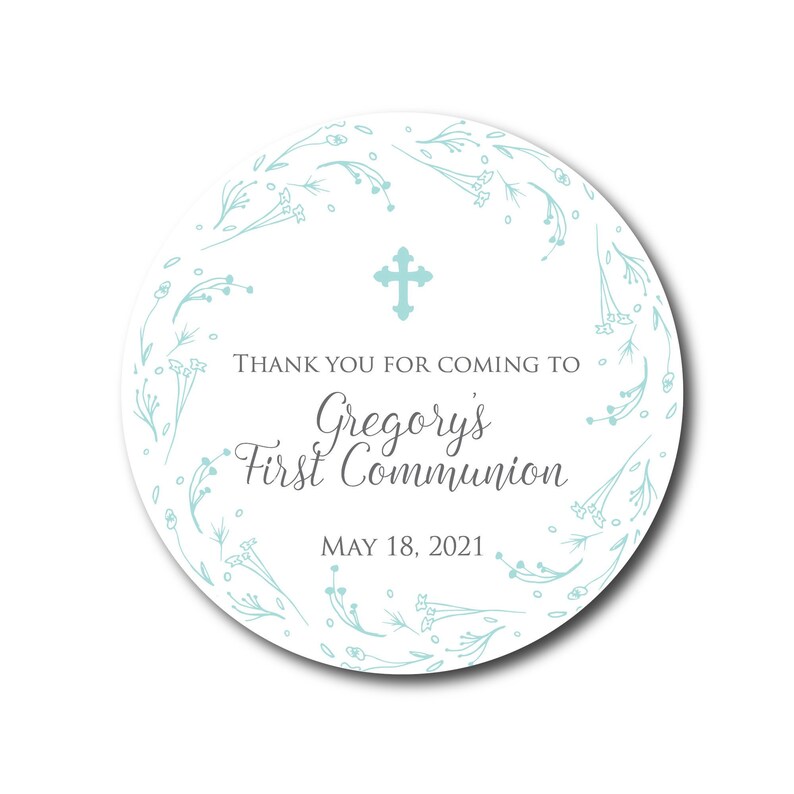 First Communion Favor Stickers First Communion Stickers for Boys First ...