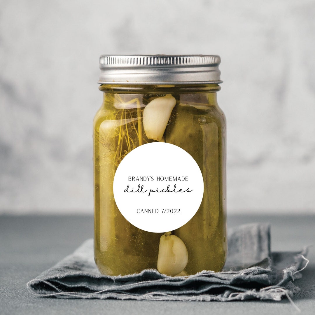 Canning Labels Mason Jar Labels Pickle Labels Homemade Canning Sticker ...