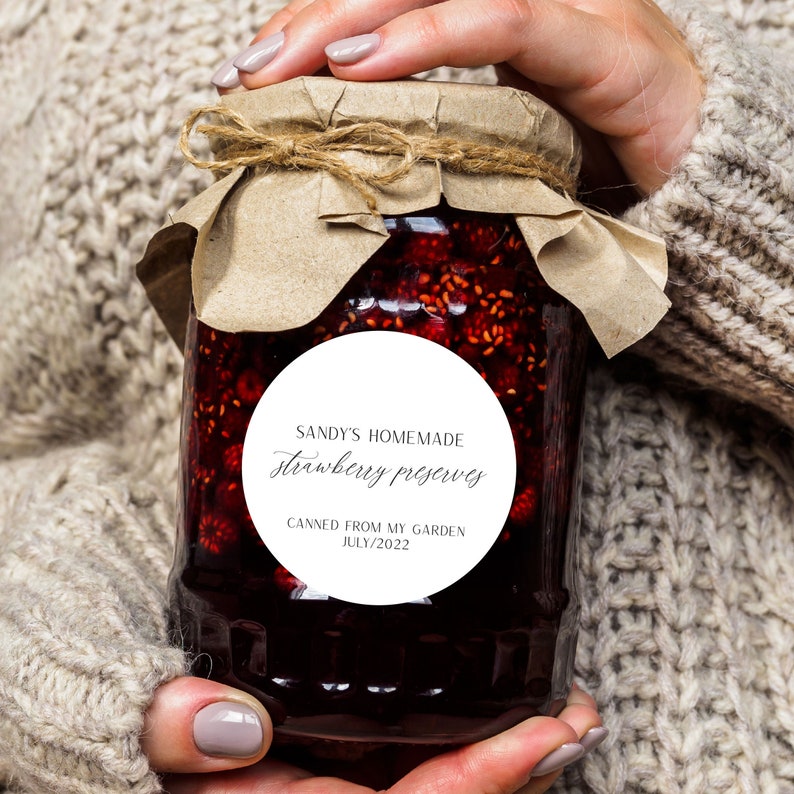 Canning Labels Mason Jar Labels Jam Labels Homemade Canning - Etsy