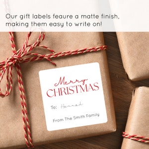 Christmas Stickers - Christmas Gift Labels, to From Christmas Labels ...