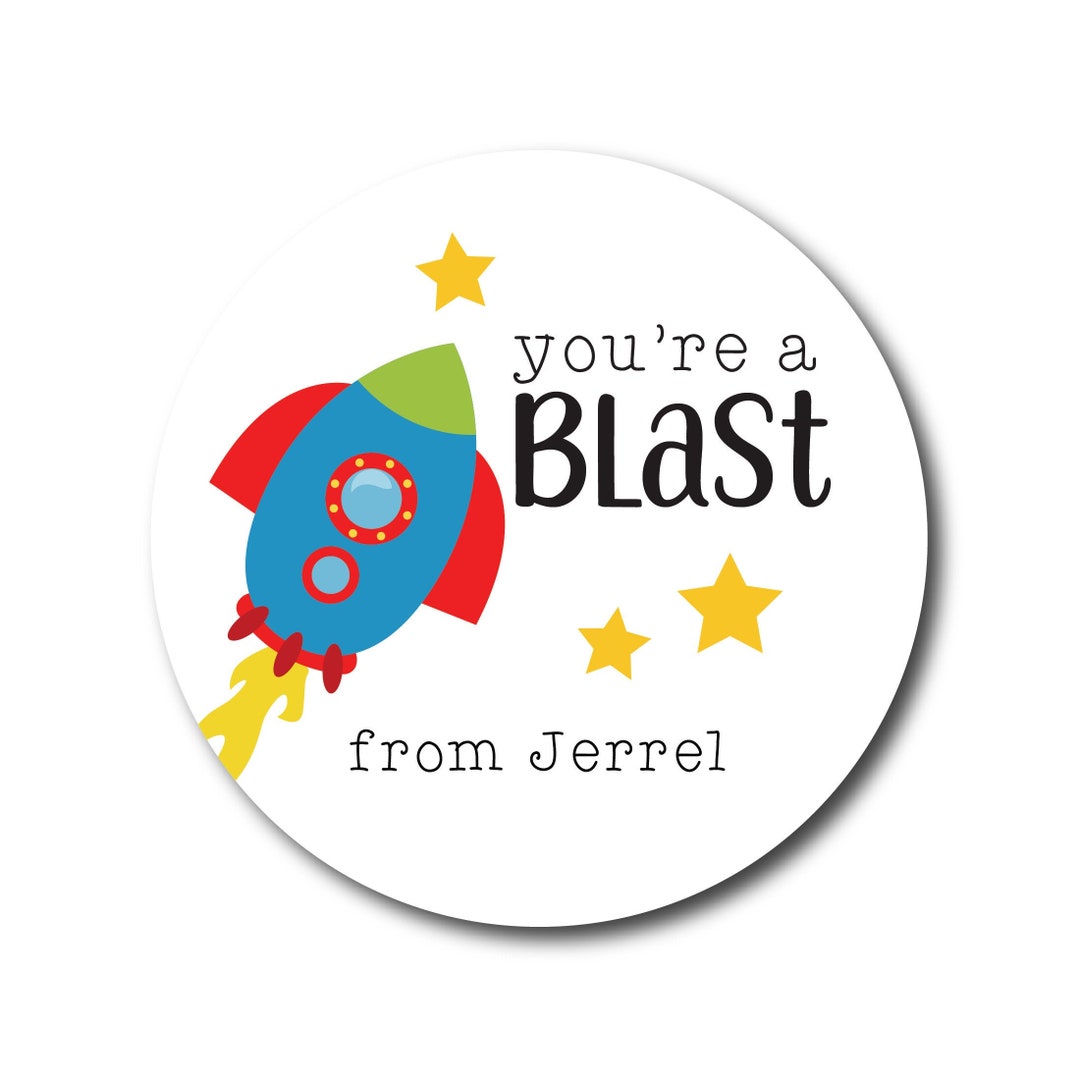 Valentines Stickers You're a Blast Valentine's Day Sticker Labels ...