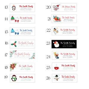 Christmas Address Labels - Christmas Return Address Label, Christmas ...