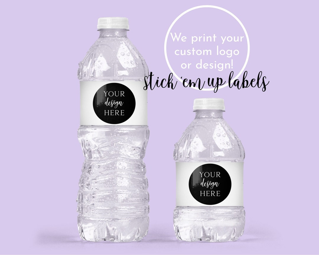 Water Bottle Labels - Custom Water Bottle Labels, Your Logo Printed on ...