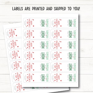 Class Party Mint Valentine Stickers - Mint to Be Friends Valentine ...