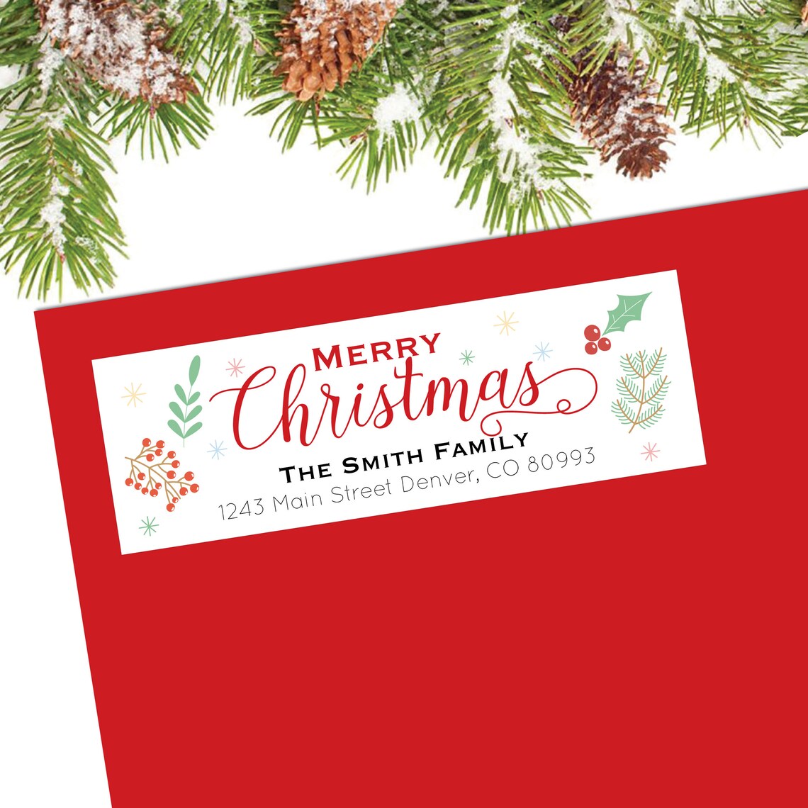 Christmas Address Labels - Christmas Return Address Label, Christmas ...