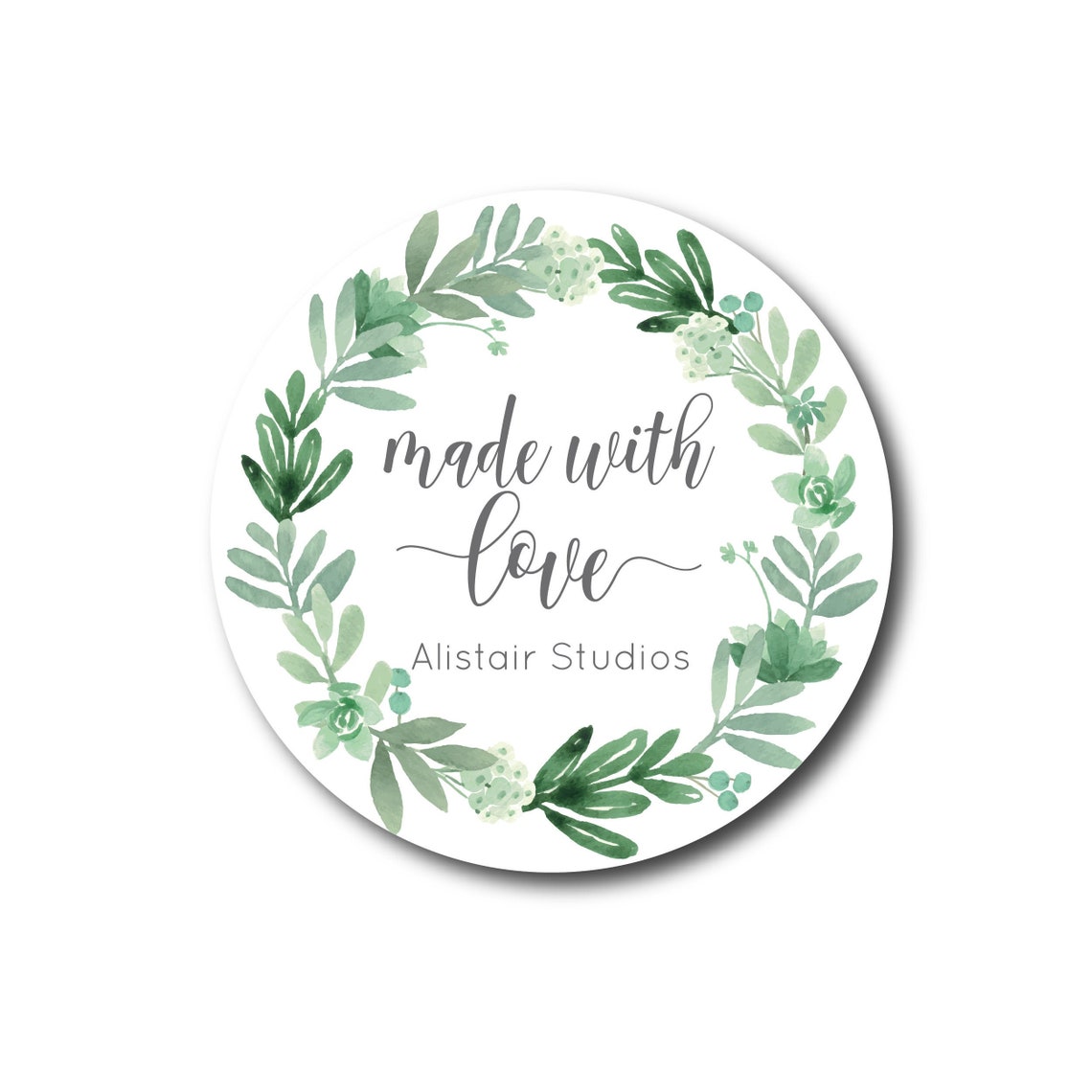 Made With Love Sticker Handmade Sticker Made With Love Label | Etsy