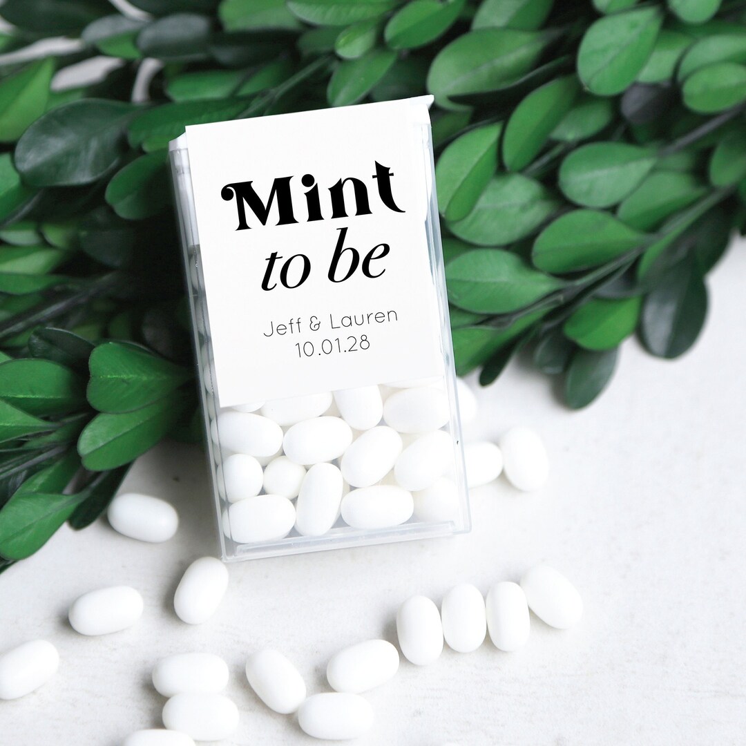 Wedding Favor Sticker - Mint to Be Stickers, Modern Minimalist Wedding ...