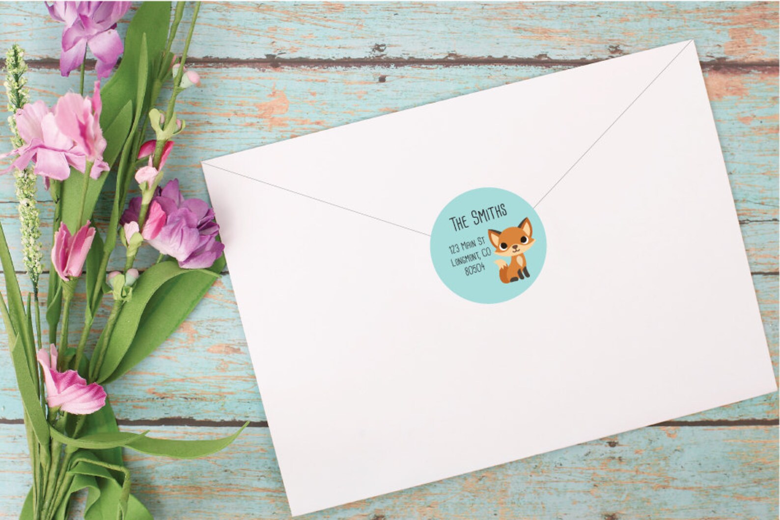 Return Address Labels Fox Address Stickers Woodland Creatures Address ...