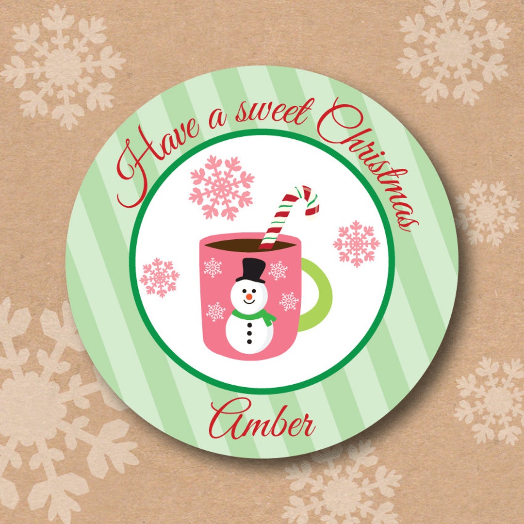 Kids Christmas Sticker Holiday Treat Sticker Christmas Party Favor ...