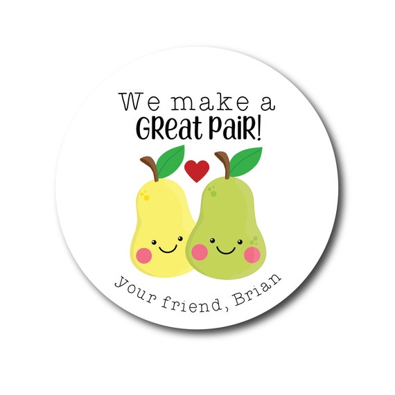 Valentines Stickers We Make a Great Pair Valentine's Day Sticker Labels ...