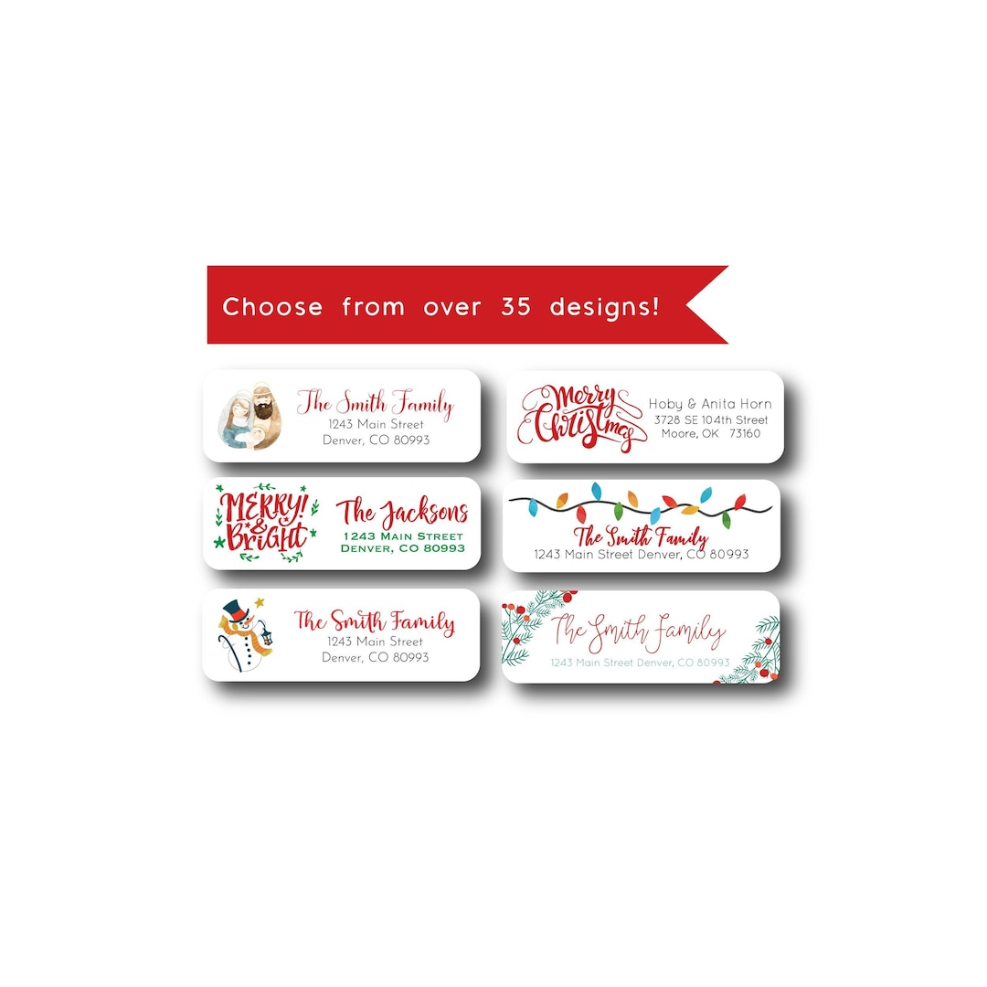 Christmas Return Address Labels - Christmas Address Label, Christmas ...