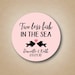Beach Wedding Favor Two Less Fish in the Sea Favor Stickers Wedding ...