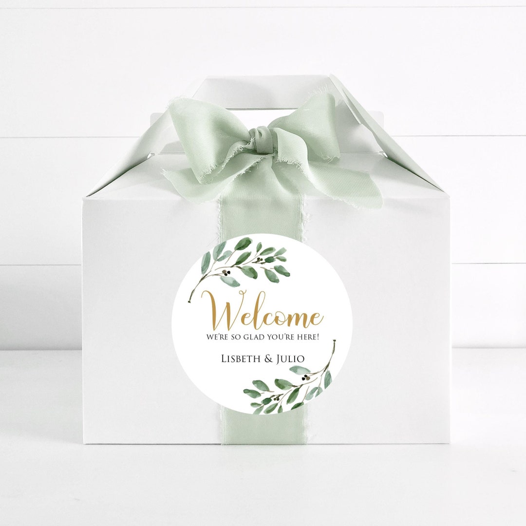 Wedding Welcome Stickers Welcome Bag Label Welcome Box Label Hotel Gift ...