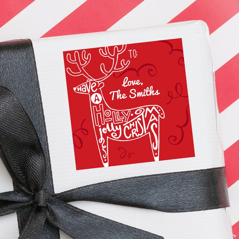 To From Stickers to From Gift Tags Red Square Gift Labels - Etsy