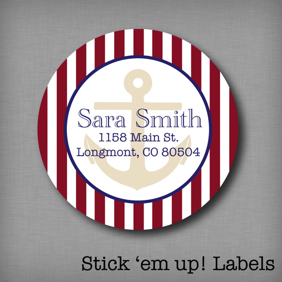 Return Address Labels Personalized Round Address Stickers - Etsy