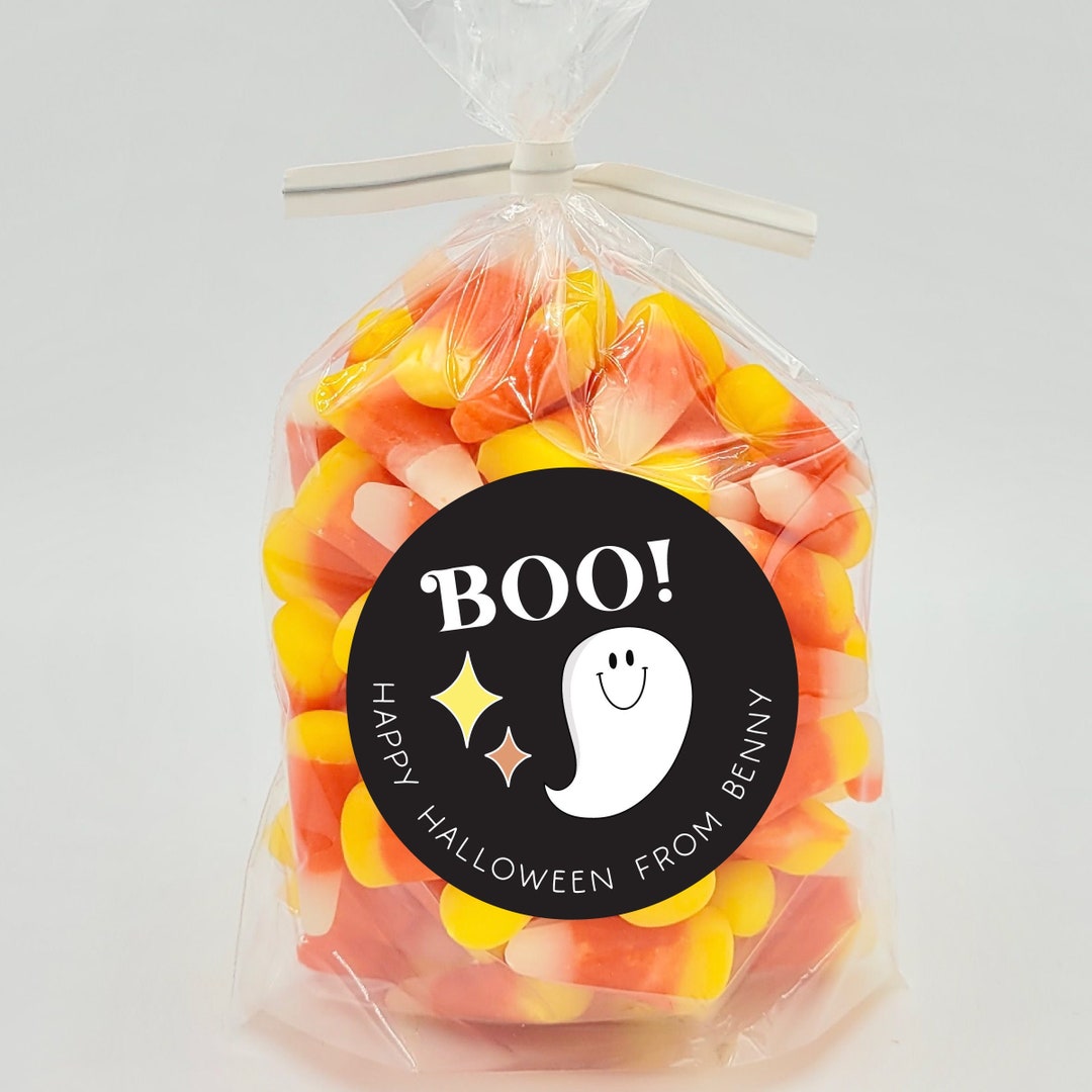 Halloween Sticker - Cute Ghost Sticker, Kids Halloween Sticker ...