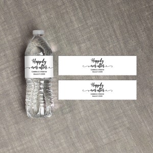 Happily Ever After Water Bottle Label - Wedding Water Bottle Label ...