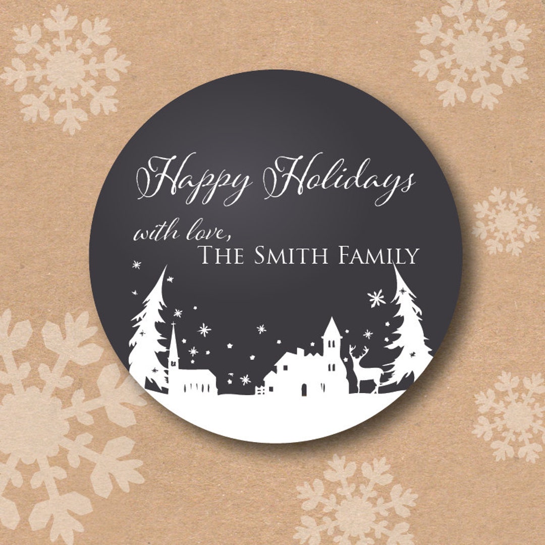 Personalized Christmas Sticker Tags Custom Holiday Gift Labels ...