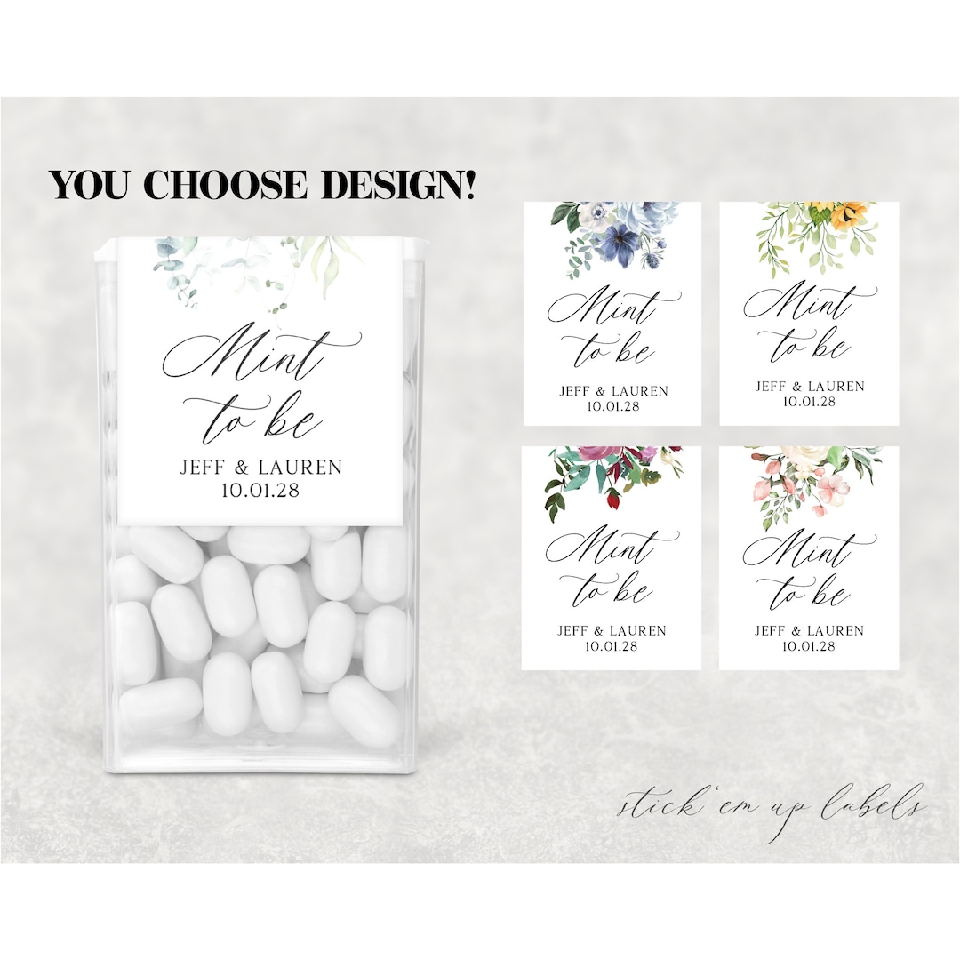 Wedding Favor Sticker - Mint to Be Stickers - Breath Mint Labels, Mint ...