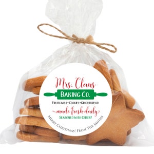 Christmas Stickers - Holiday Baking Labels, Christmas Baking Sticker ...