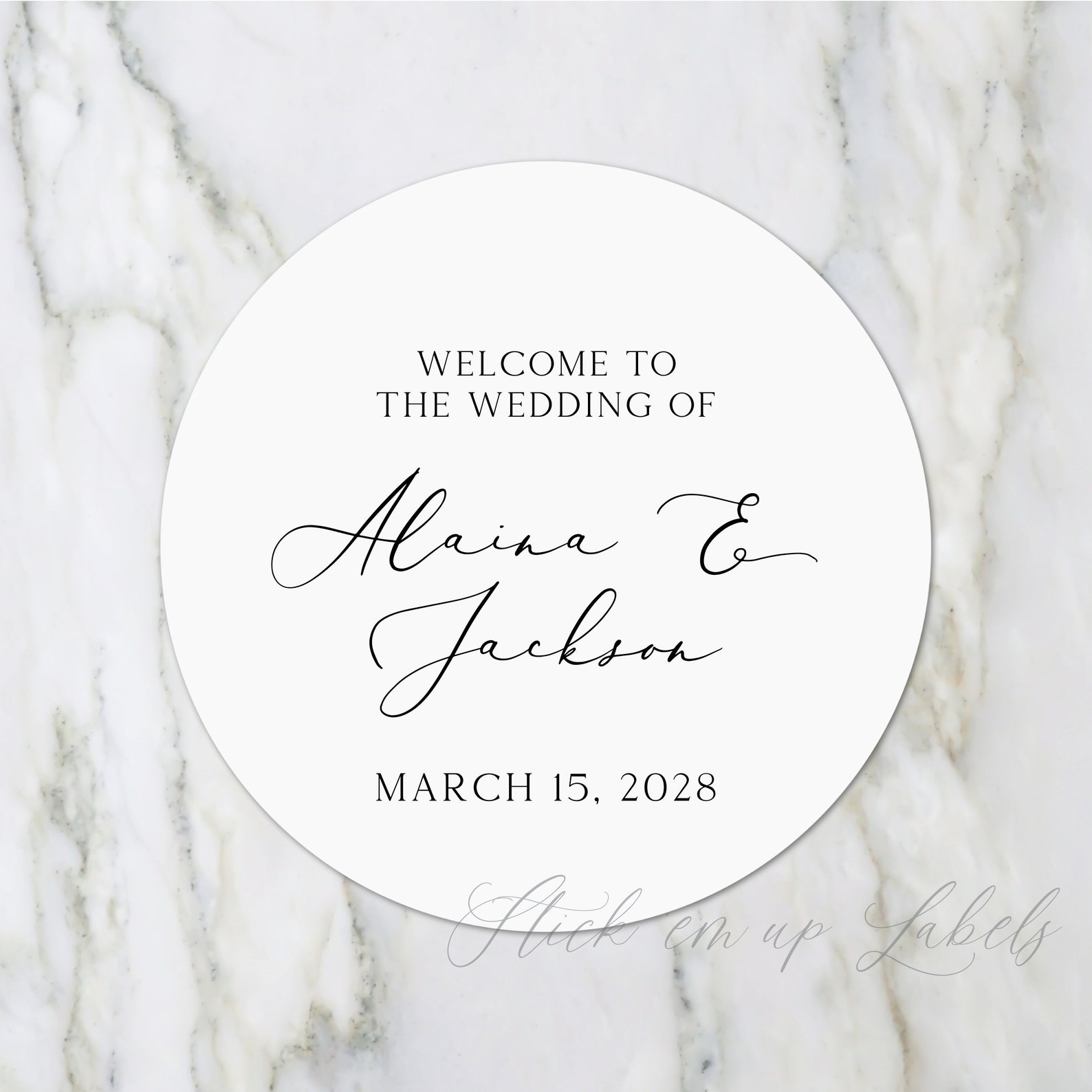Wedding Welcome Stickers Minimalist Wedding Welcome Labels, Wedding ...