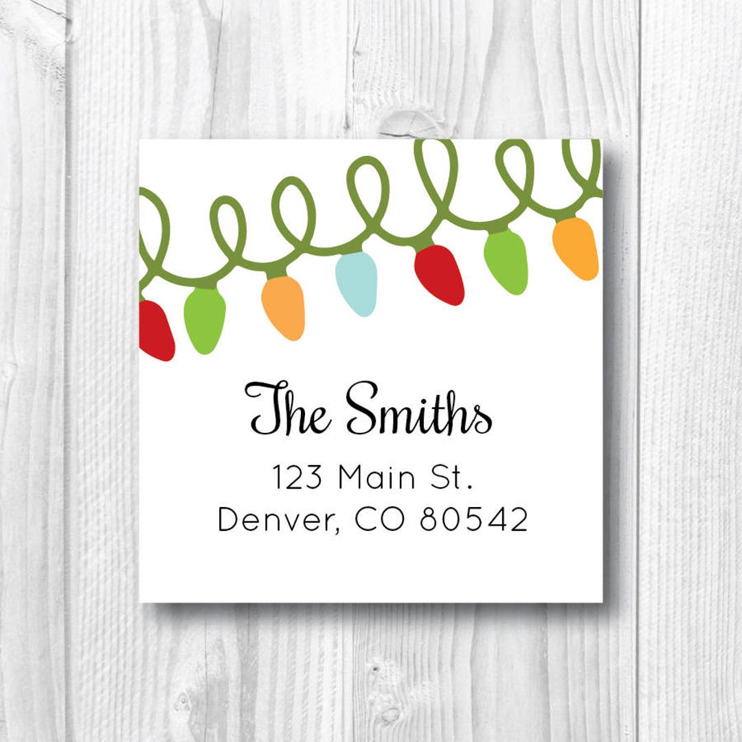 Return Address Labels Christmas Address Labels Personalized Holiday ...