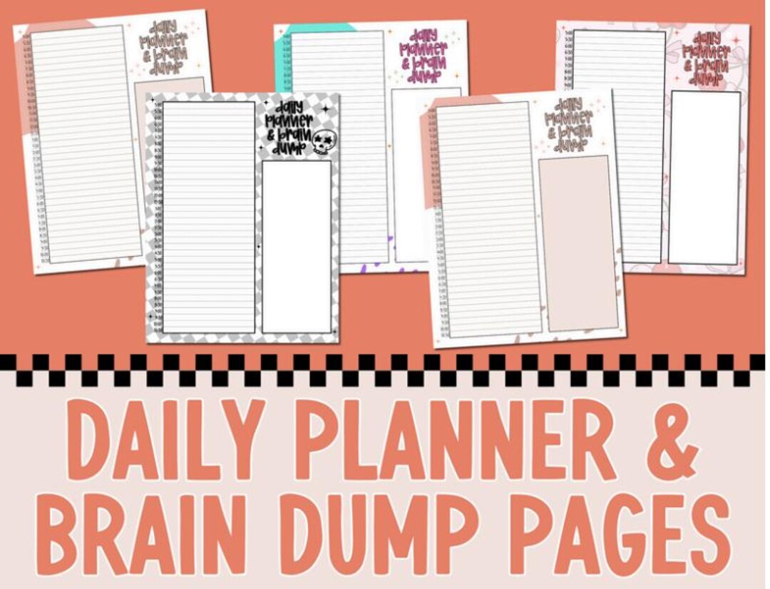 5 Brain Dump Worksheets - Etsy