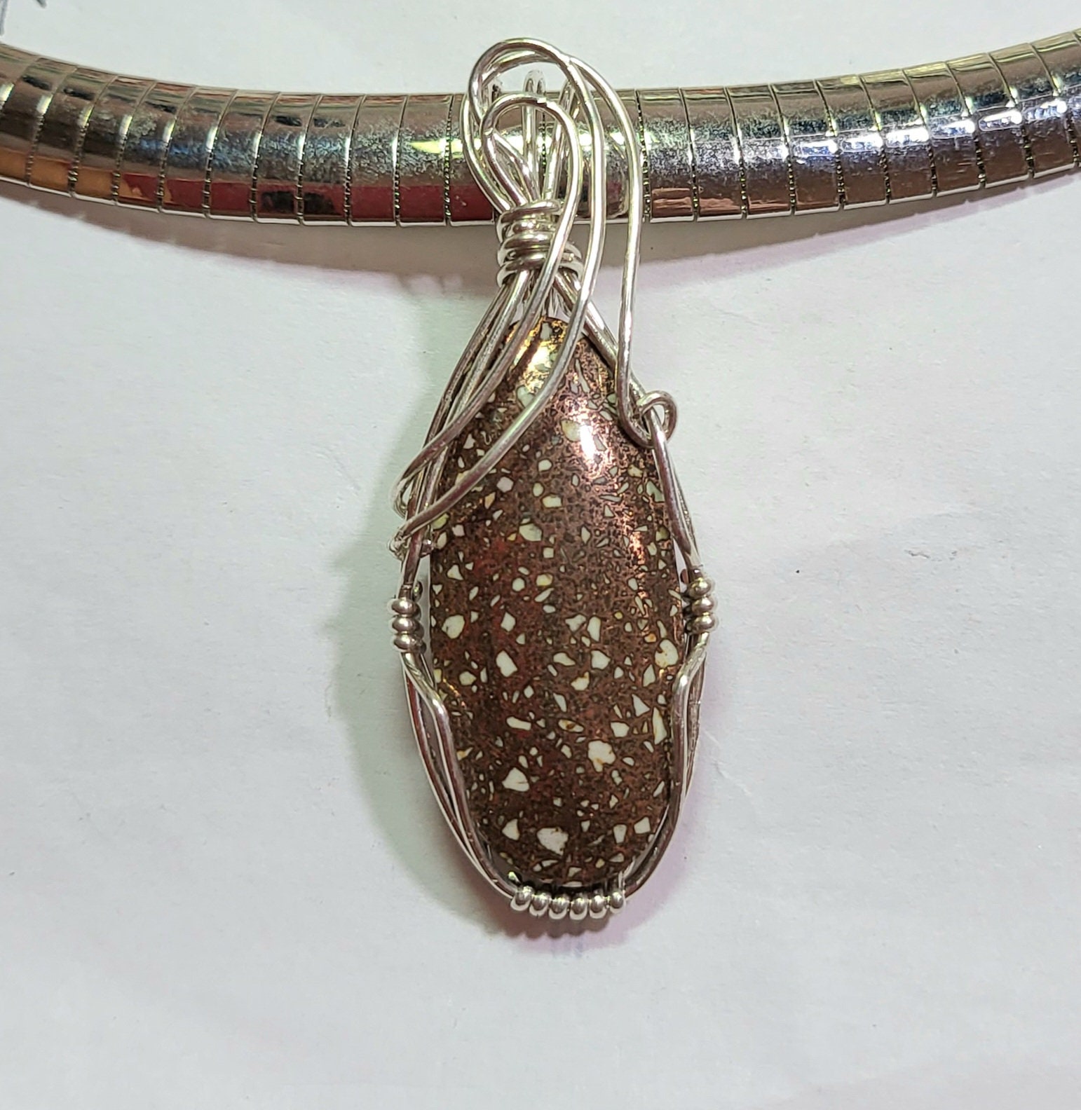 Tornado Stone Michigan Copper Firebrick SLIDE Wire Wrapped - Etsy