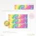 Tie Dye Editable Party Decor Package, Pastel Rainbow Spiral Birthday ...
