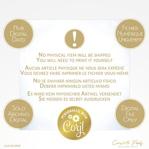 Editable Cloud Nine Backdrop File, Square Sky Party Poster, Gender ...