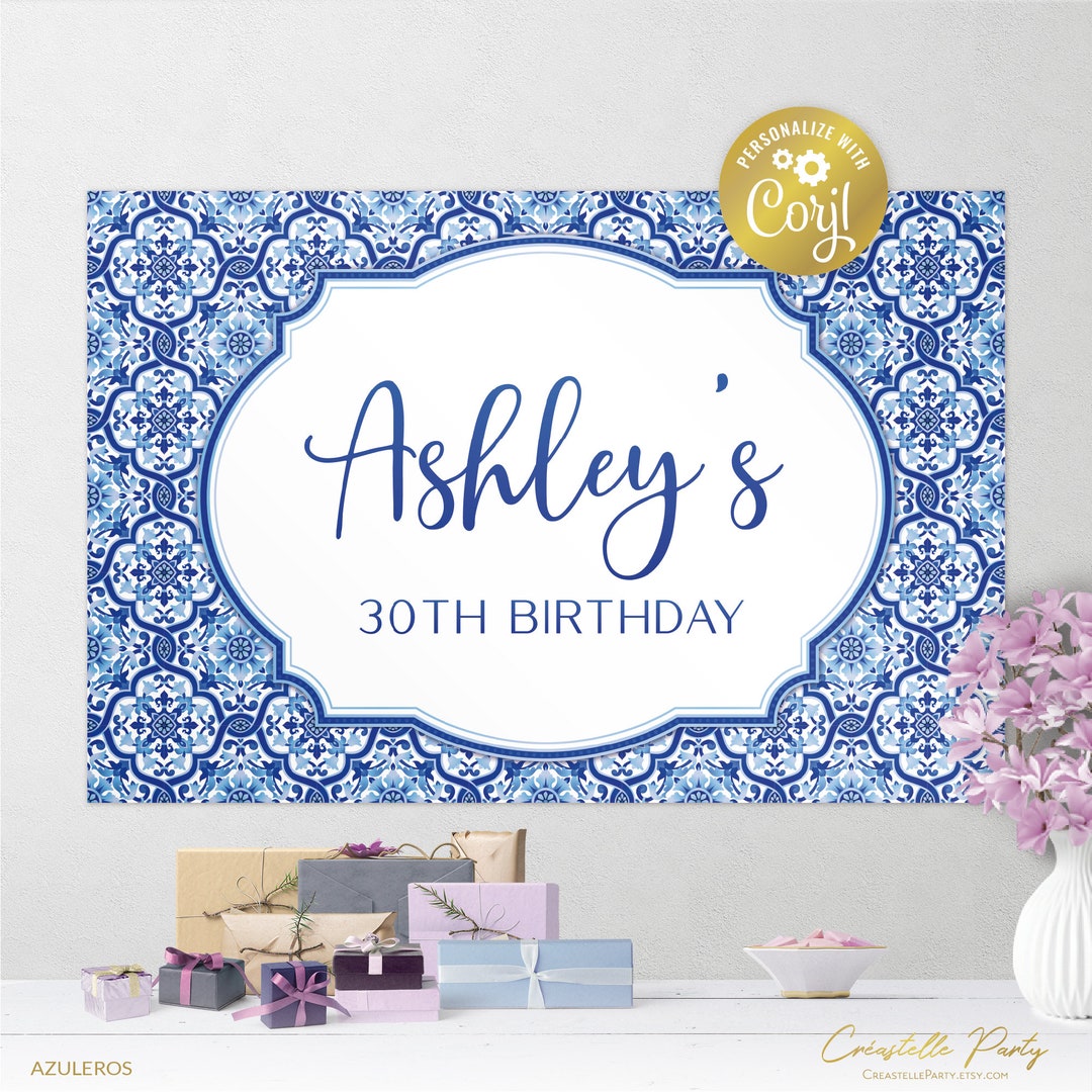 Editable Mediterranean Backdrop File Tuscan Party Poster - Etsy
