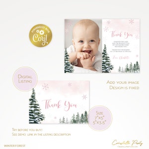 Winter Forest Editable Party Decoration Package, Winter Onederland ...