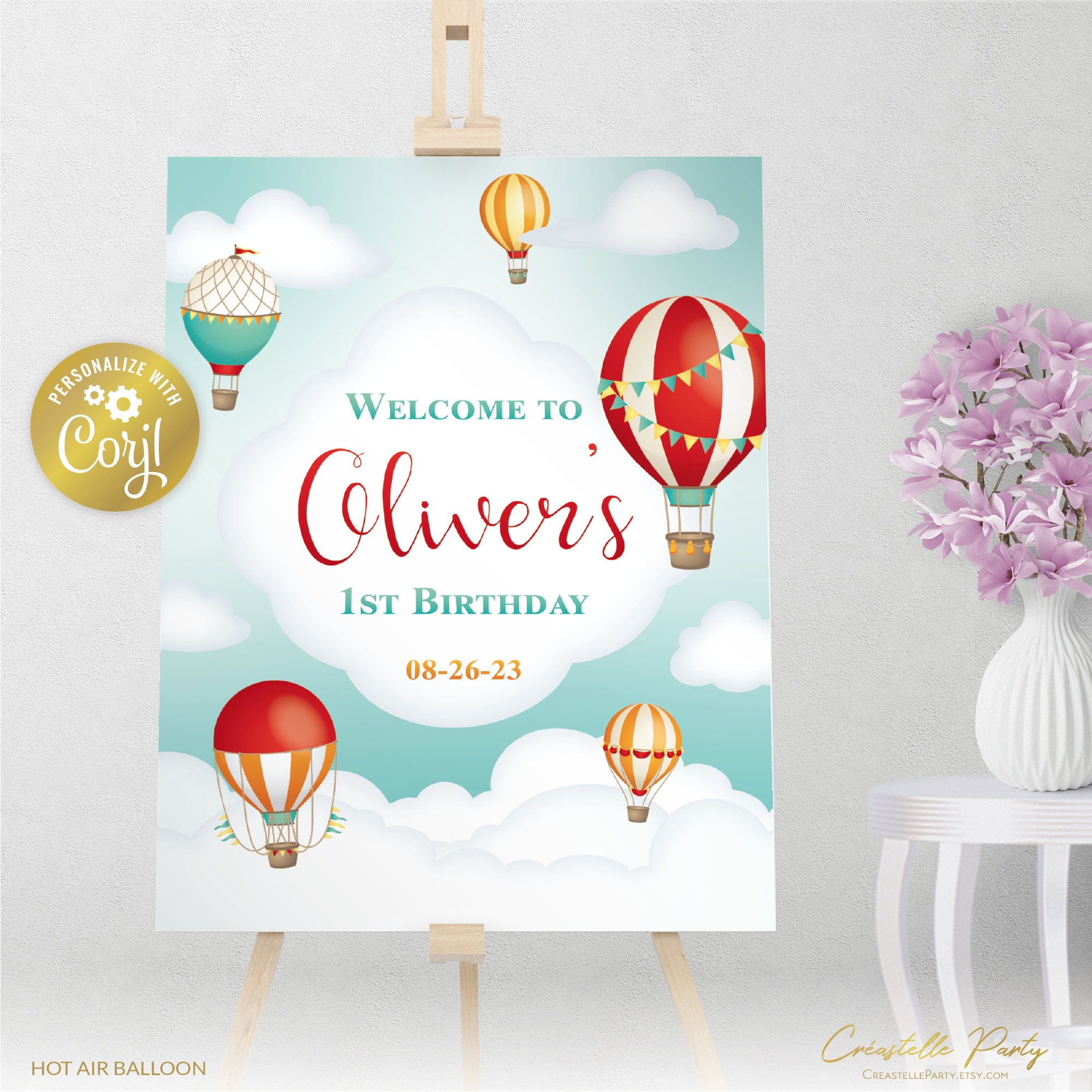 Invitations Paper & Party Supplies cloud evite printable sky Hot Air ...