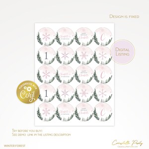 Winter Forest Editable Party Decoration Package, Winter Onederland ...