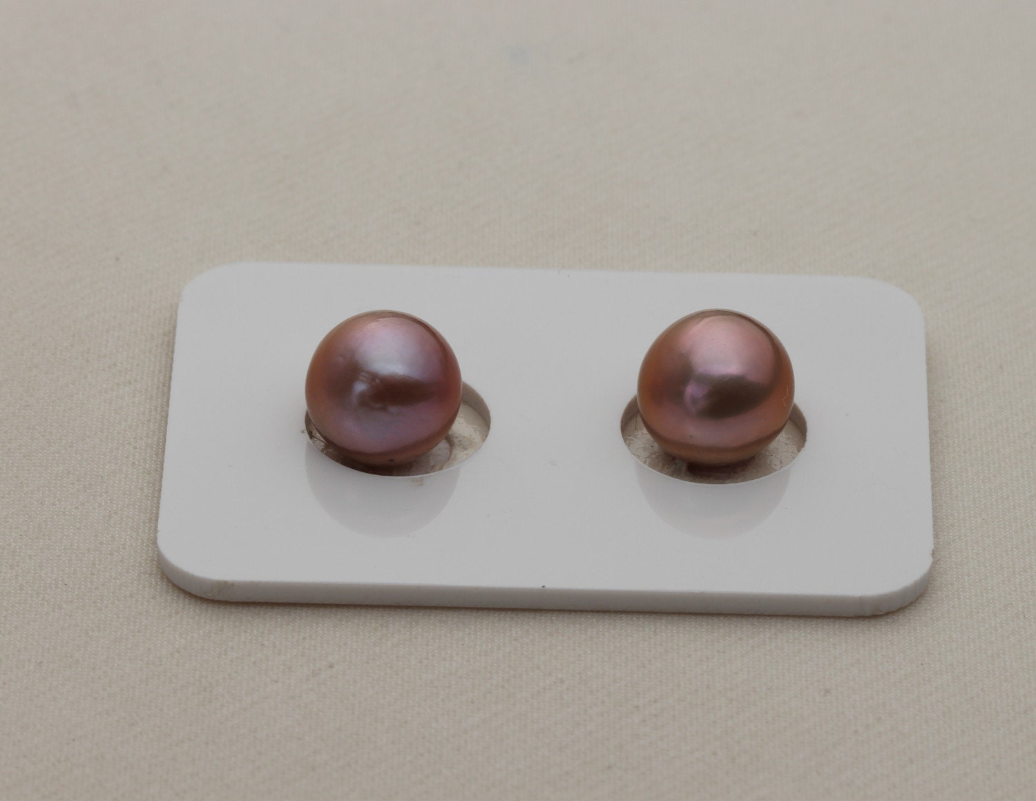 10-11mm natural púrpura perla par cerca de perlas de perla de | Etsy