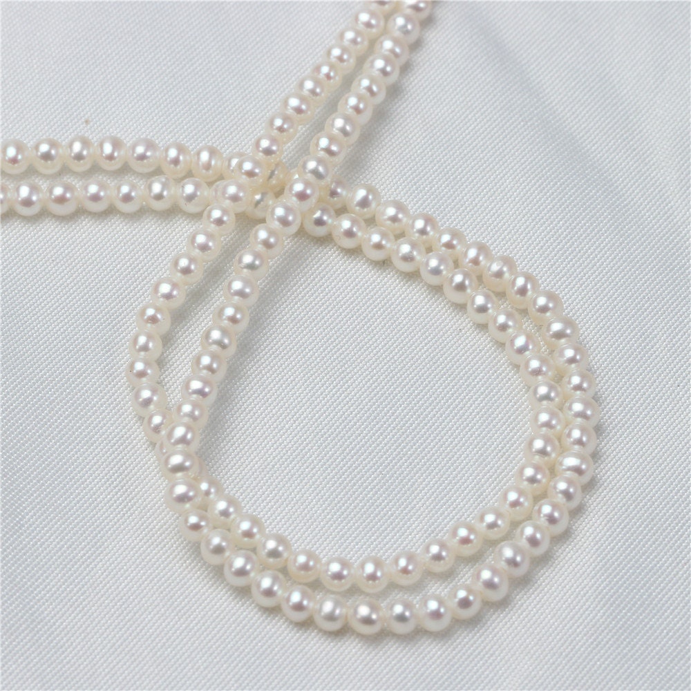 2.5-3mm Small Fresh Water Pearl Strand Tiny Round Pearl - Etsy